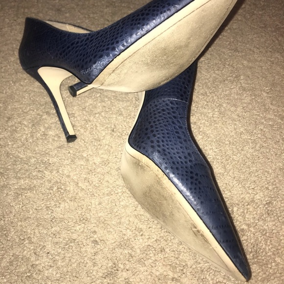 Sam Edelman | Shoes | Navy Blue Leather Pumps | Poshmark